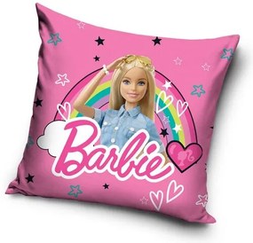 Carbotex Povlak na polštářek Barbie Kouzelná Duha, 40 x 40 cm