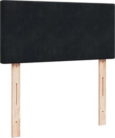 Box spring postel s matrací černá 90x200 cm samet 3287634
