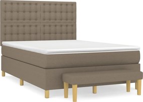 Box spring postel s matrací taupe 140x200 cm textil 3137481