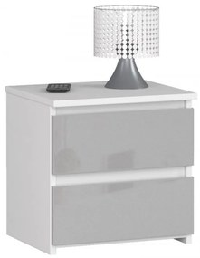 Noční stolek CL2 2SZ CLP metalický, lesk
