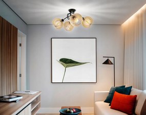 LED LOFT lampa, spiral, dřevěná, 4xe27, do pokoje, dekorativní dřevěný lustr
