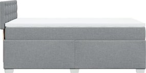 Box spring postel s matrací světle šedý 100 x 200 cm textil 3285813