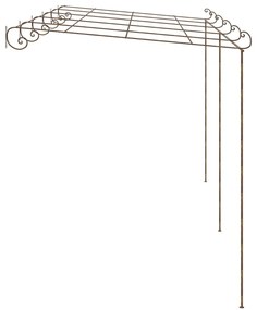 vidaXL Marketos Zahradní pergola hnědá s patinou 6 x 3 x 2,5 m železná