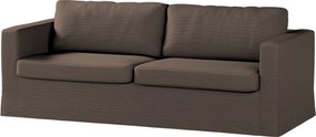 Potah na pohovku IKEA Karlstad 3-místná, nerozkládací, dlouhý barva hnědá látka pletený vzor