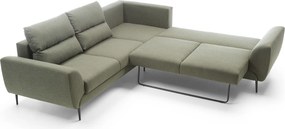 Rohová rozkládací sedací souprava do L QUALITY, 265 cm, s úložným prostorem Roh pohovky: Levý roh, Barva látky: Černá (Vogue 18)