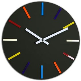 M.Clock Nástěnné hodiny Barevné rozměr 32x32cm černé