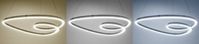 Toolight, Moderní LED stropní svítidlo + dálkové ovládání APP7798-cp, chrom, OSW-05503