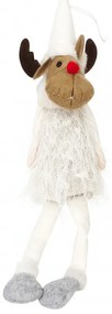 Flamenco Mystique VÁNOČNÍ sob sedící 37 cm s plyšem RSN01B
