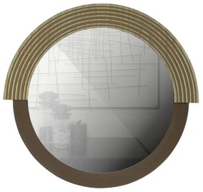 DNYMARIANNE -25% Hoorns Dřevěné kulaté nástěnné zrcadlo Zebina 57 cm