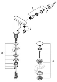 GROHE 23872003 - Umyvadlová baterie PLUS M lesklý chrom