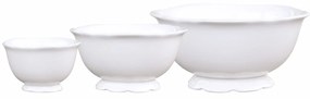 Chic Antique Set porcelánových misek Provence - set 3 ks, bílá barva, porcelán