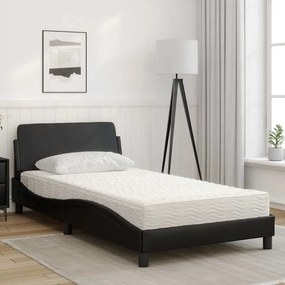 Postel s matrací Dover černá 100 x 200 cm umělá kůže 3208357
