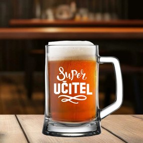 SUPER UČITEL - pivní sklenice 0,5l