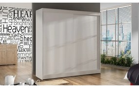 Prostorná šatní skříň BULAN X - šířka 200 cm, bílá