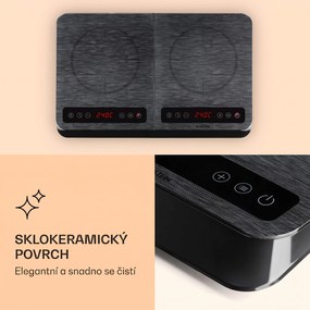 Klarstein InnoChef, indukční varná deska, 3400 W, dotykové ovládání, šedá melírovaná