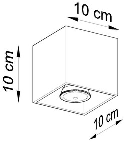 Stropní svítidlo QUAD 1 šedé