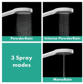 Hansgrohe Rainfinity, sprchový set 130 3jet s hadicí 1600 mm, matně bílá, HAN-26851700