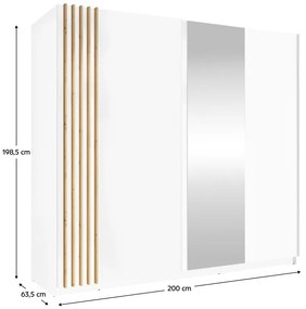 Kondela Skříň, 2D-200, bílá/dub artisan, BAJADERO TYP 2
