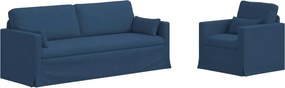 Set pohovek 2 ks Modrá textil 3407587