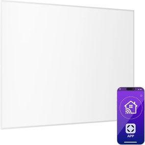 Klarstein Wonderwall 960 Smart, infračervený ohřívač, 80 x 120 cm, 960 W, týdenní časovač, IP24, bílý