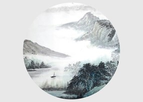 Samolepící vliesová fototapeta na zed' Zahalená Krajina | 70 x 70 cm | DCR3216
