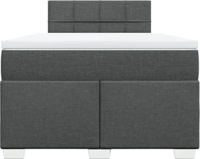 Box spring postel s matrací tmavě šedá 120x200 cm textil 3285856