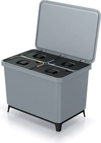 Odpadkový koš SYSTEMO 4x10 L šedý