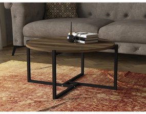 Asir Konferenční stolek NOCE 36,3x68 cm hnědá/černá AS0769