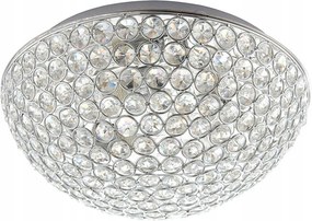 Půlkruhová stropní svítidlo Chryla 60103 IP44 glamour chrom průhledný