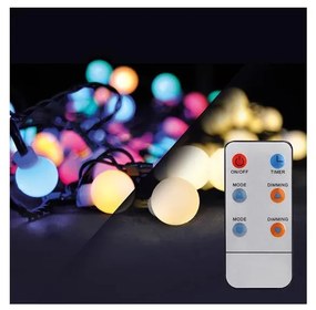 Solight 1V09-RGB-LED RGB Stmívatelný vánoční řetěz 200xLED/8 funkcí 25m IP44 +DO