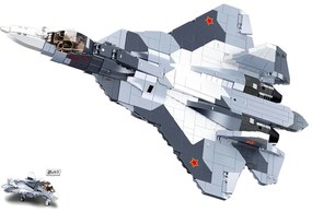 Sluban Model Bricks M38-B0986 Proudový stíhací letoun Su-57 2 v 1
