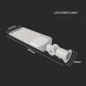 LED Pouliční lampa se senzorem soumraku LED/100W/230V 4000K IP65 šedá