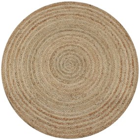 Kusový koberec ze splétané juty 90 cm kulatý 245336