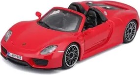 Bburago Plus Porsche 918 Spyder Red / měřítko 1:24