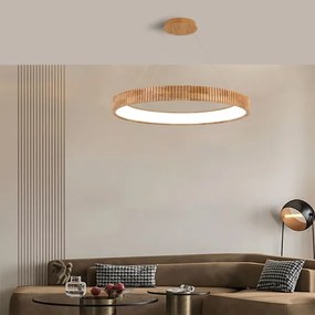 Brilagi - LED Lustr na lanku FALCON WOOD MODERN LED/60W/230V pr. 80 cm dřevo