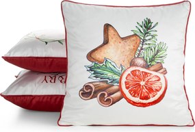 VÁNOČNÍ DEKORAČNÍ POVLAK NA POLŠTÁŘ COZY7 45X45 CM VZOROVANÝ