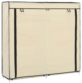 Botník s potahem krémový 115 x 28 x 110 cm textil 282433