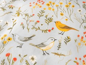 Povlečení z mikrovlákna SPRING BIRDS barevné Rozměr povlečení: 2 ks 70 x 90 cm | 200 x 220 cm