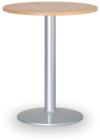 Konferenční stolek FILIP II, průměr 800 mm, šedá podnož, deska buk