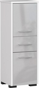 Koupelnová skříňka Fin 30 2D1SZ bílá/metalický lesk