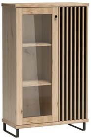 Casarredo - Komfort nábytek Vitrína BARBUS 2D na nohách, dub artisan/černá