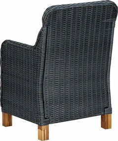 7dílný zahradní jídelní set tmavě šedý 3067938
