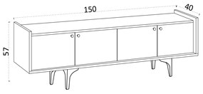 TV stolek/skříňka Atlantic (Bílá). 1072899
