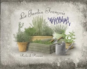 Plechová cedule Le Jardin Francais Herbes de Provence