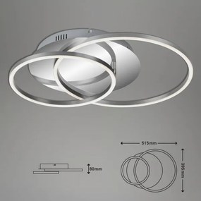 LED Stmívatelné stropní svítidlo LED/28W/230V 3000K matný chrom