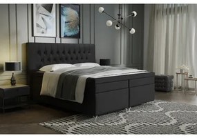 Čalouněná postel Diament 120x200 cm Levá Černá