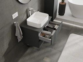 Mexen Orio, koupelnová skříňka 70 cm, 2 zásuvky, grafitová matná, 91A10-07047-2-BFF66