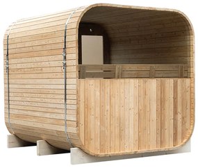 M-SPA - Zahradní sauna čtvercová 240 cm x Ø 210 cm