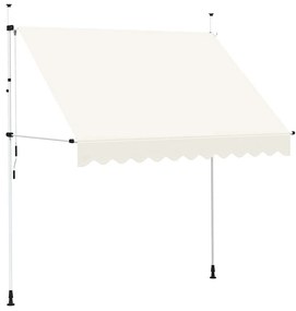 Ručně zatahovací markýza 250 cm krémová 143695