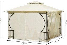 Zahradní pavilon BETH s moskytiérou 3x4 m béžový